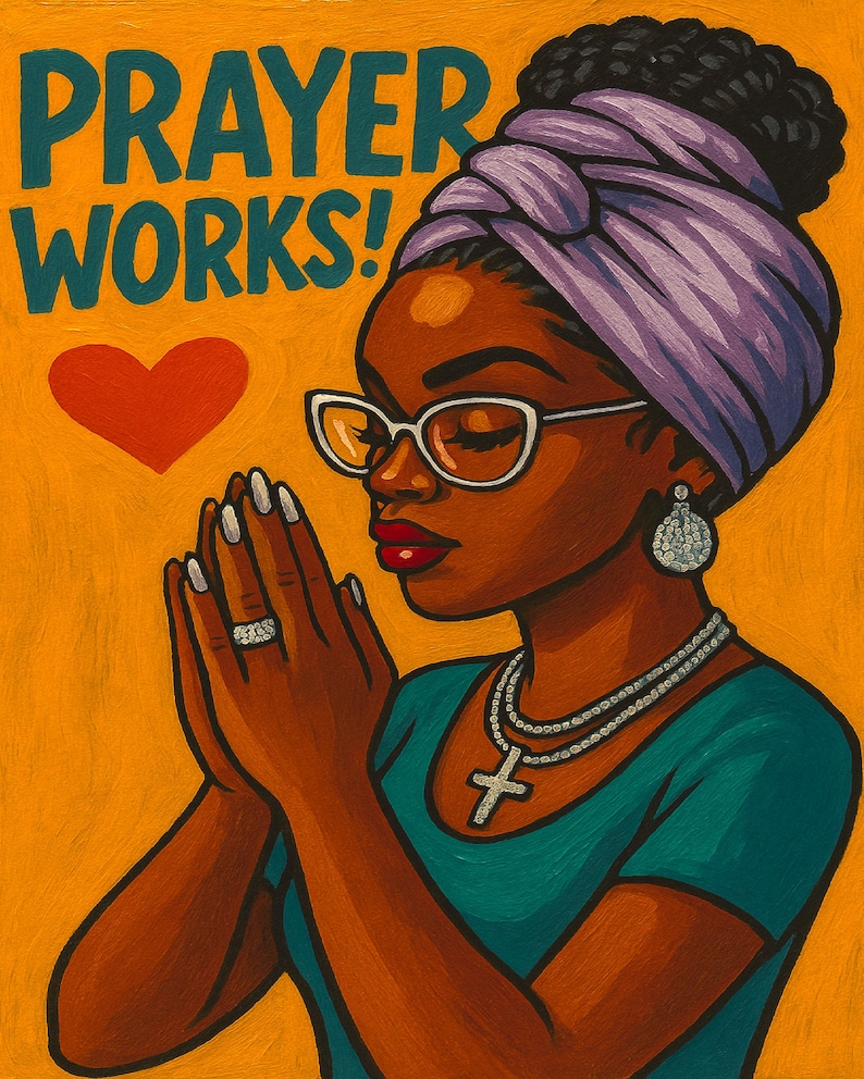 Prayer Works ! DIY Paint Party Printable|inspirational| Instant ...