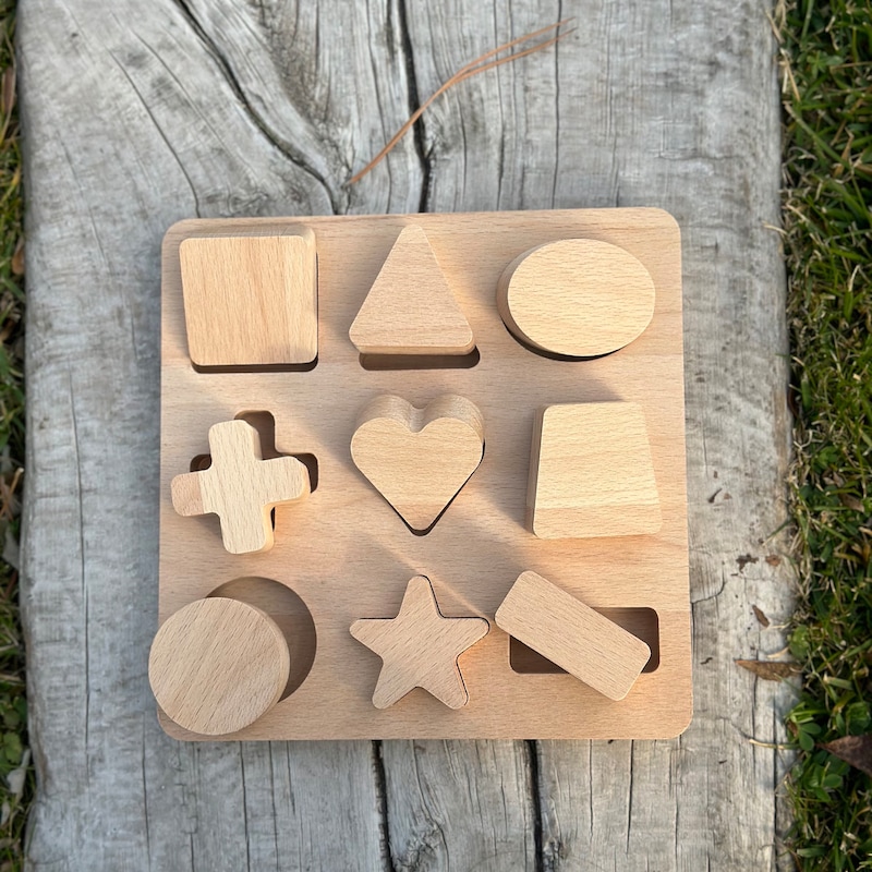 Wooden Geometric Puzzle - Etsy