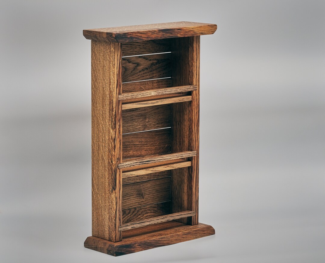 Handmade Oak Spice Rack // Rustic Wooden Shelf // Small Cabinet ...