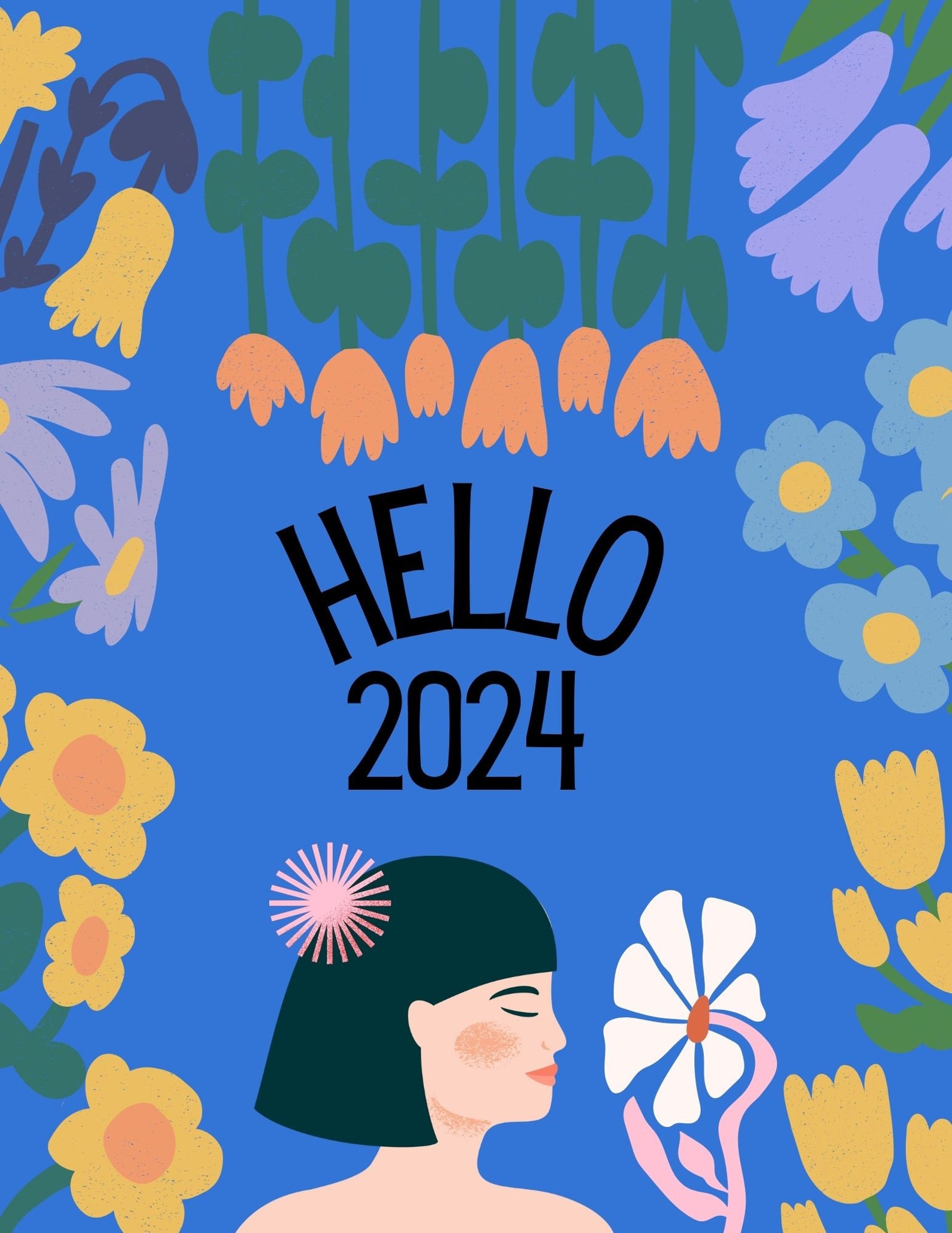 Printable Floral Calendar 2024 Printable Calendar Printable Calendar