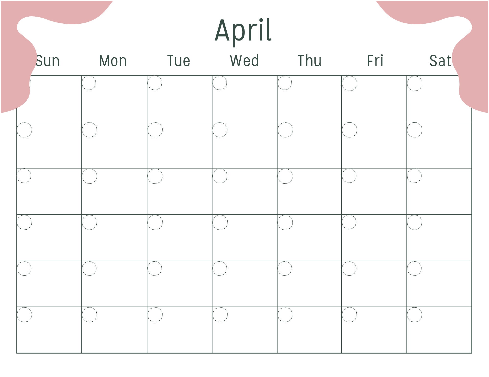 Pink Planner Template - Etsy