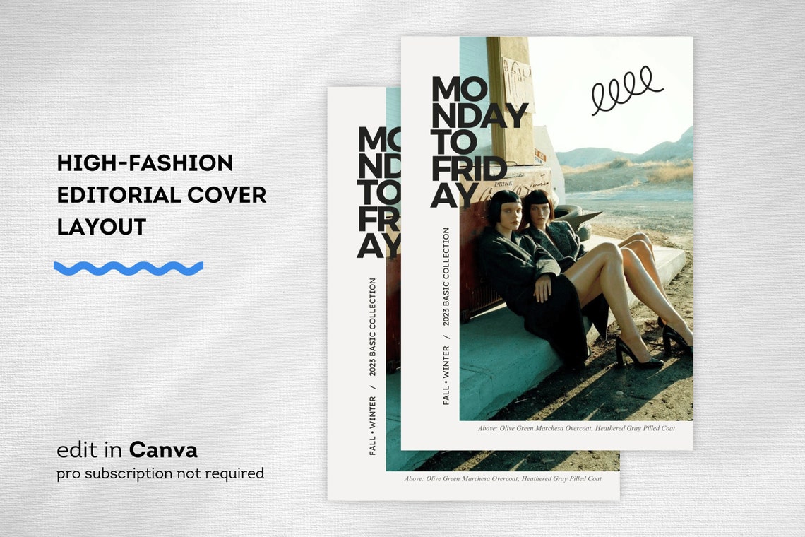 Stylish Magazine Cover, Newsletter, Report Cover Digital Template ...