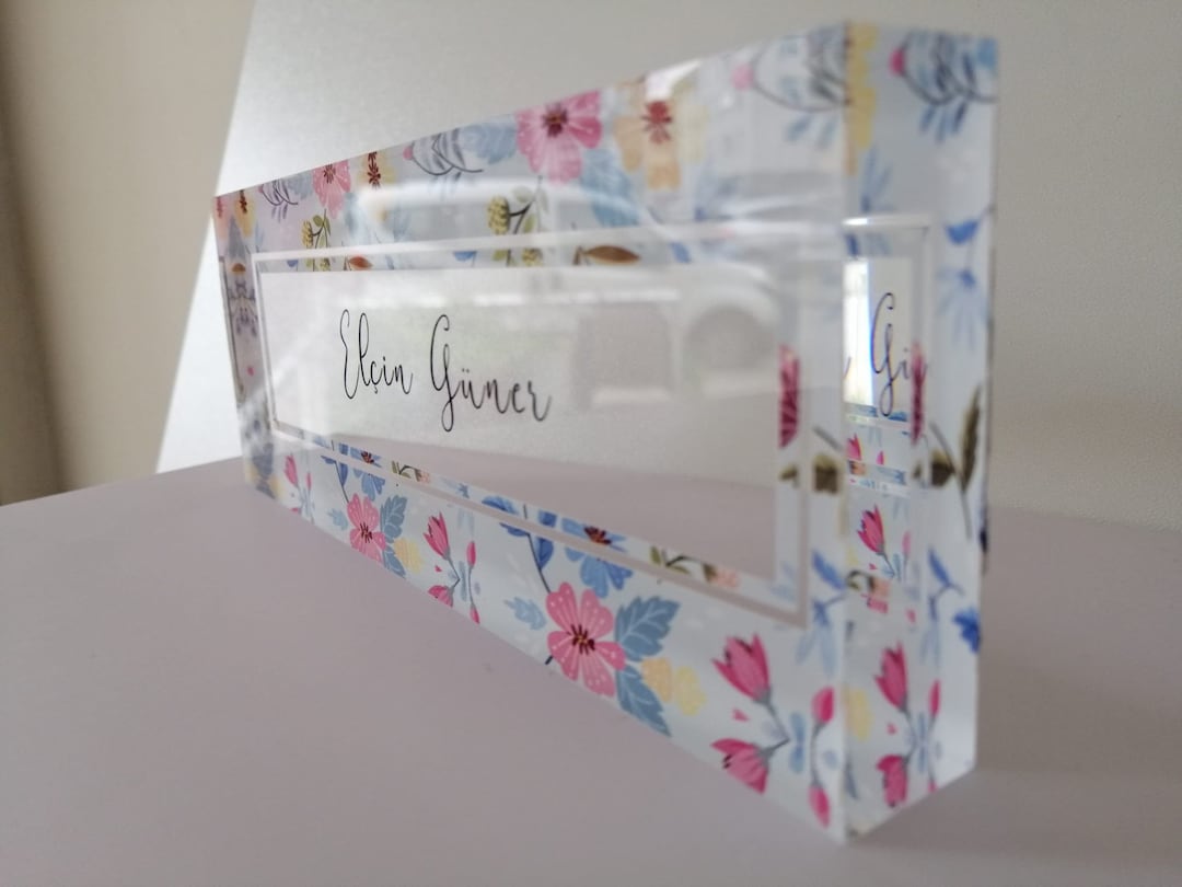 Clear Plexi Glass Desk Name Plate Personalized Office Name - Etsy