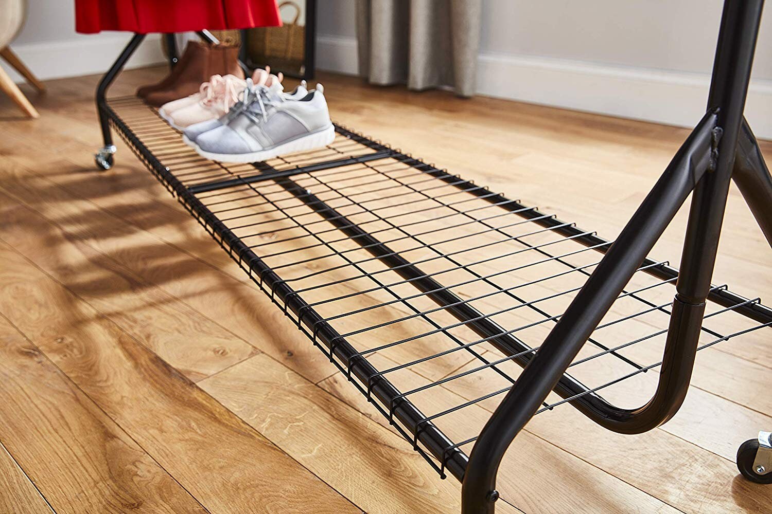 4ft Long X 5ft Heavy Duty Clothes Rail With Shoe Rack Shelf and Hat ...