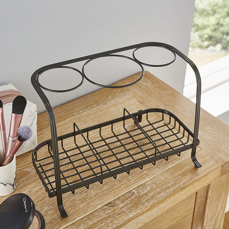 Freestanding Hair Dryer & Straighteners Holder Storage Stand Cable Tidy ...