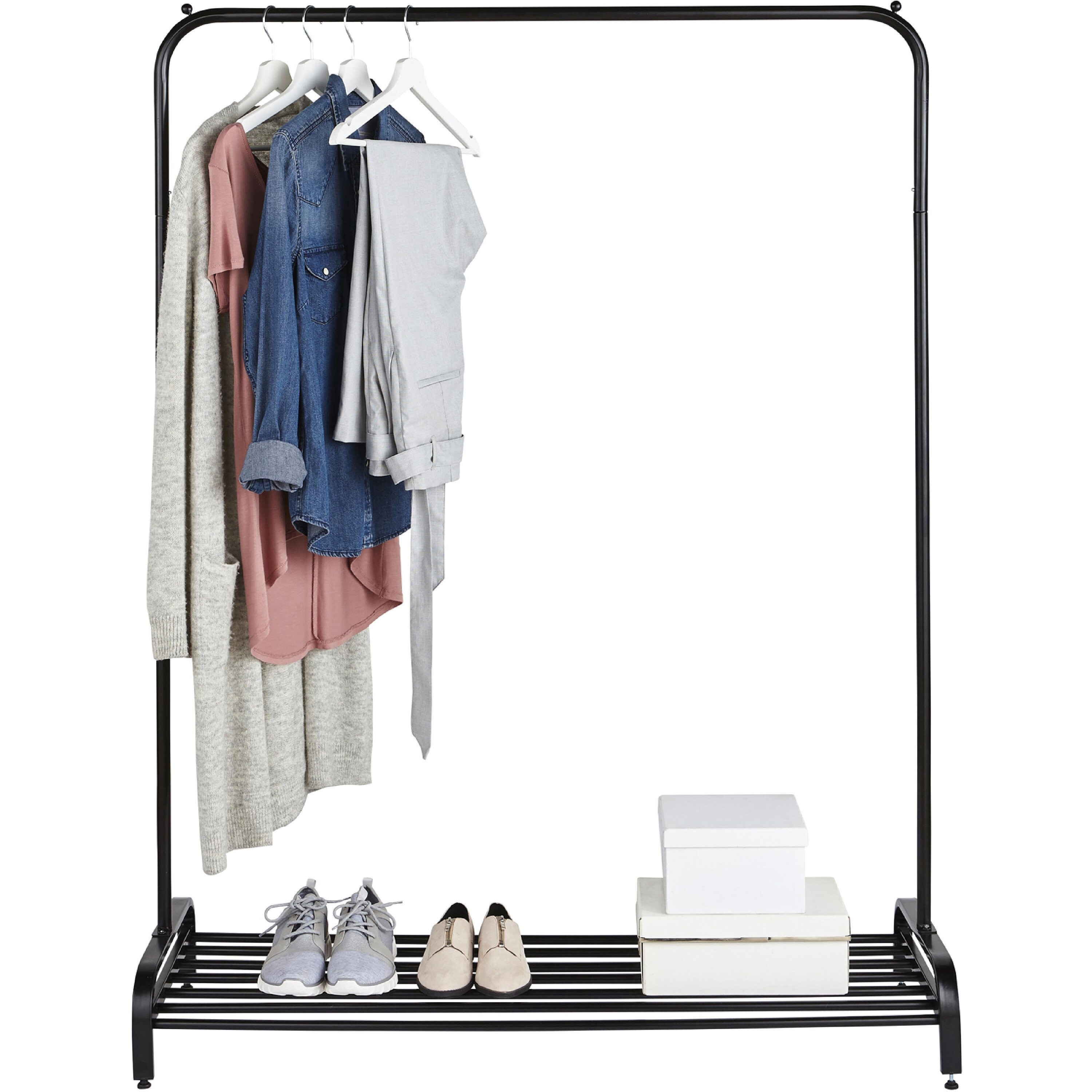 Garment Rack Clothes Rail With Shoe Storage Shelf & Adjustable - Etsy