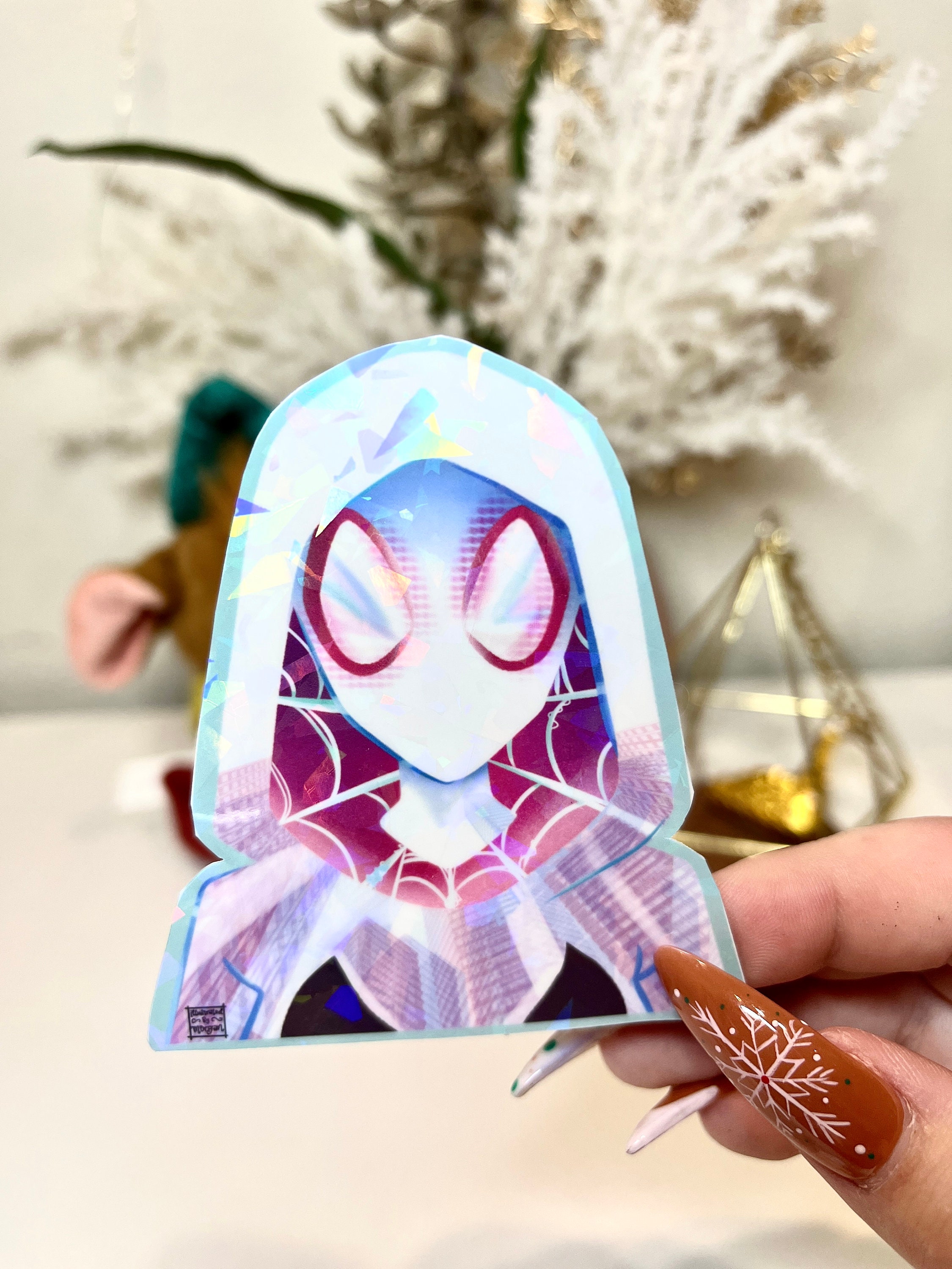 Spider-gwen Holographic Sticker - Etsy