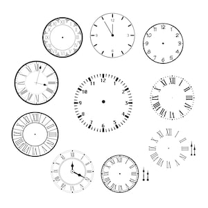 Clock Face SVG Bundle, Clock Svg, Clock Face Clipart Bundle Cut Files ...