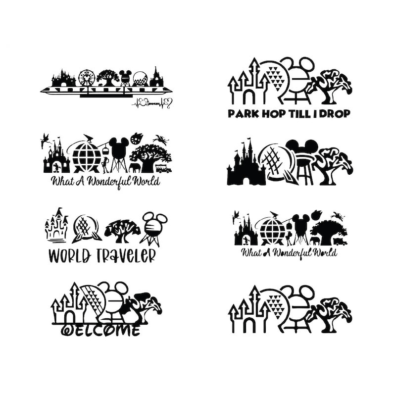 Theme Park SVG, Magical Svg, Castle, Trip SVG, What a Wonderful World ...