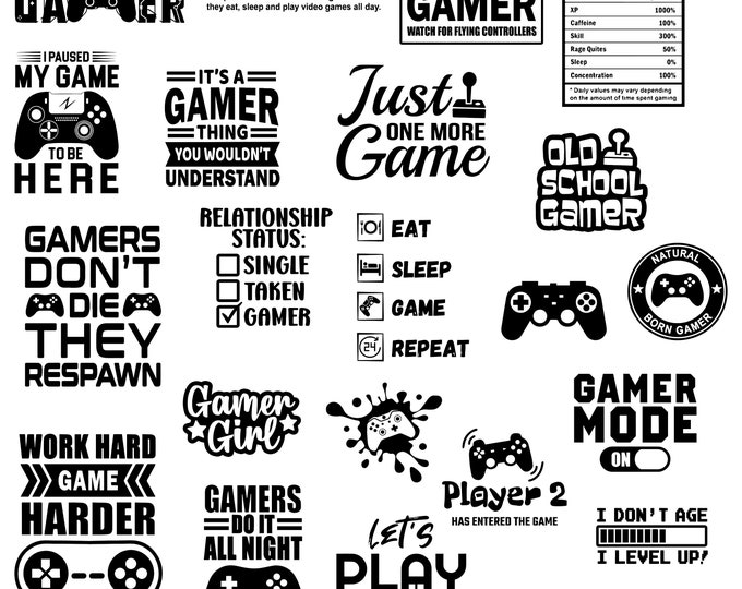 Gaming Svg Bundle, Video Game Svg, Gamer Svg, Gamer Svg Bundle, Gaming ...