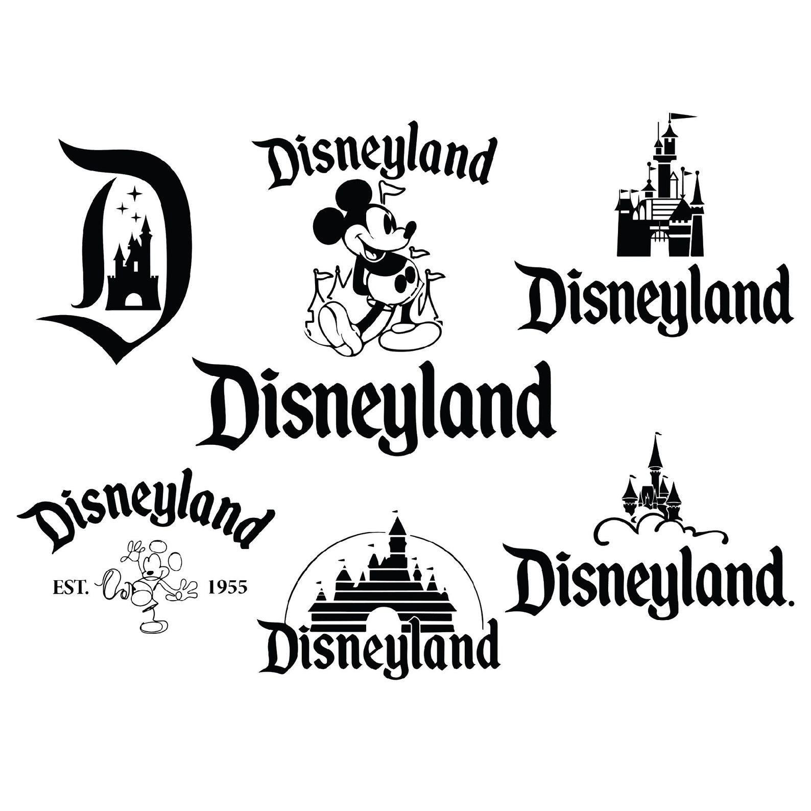 Disneyland Text SVG, Disneyland Alphabet SVG, Disneyland Font Svg ...