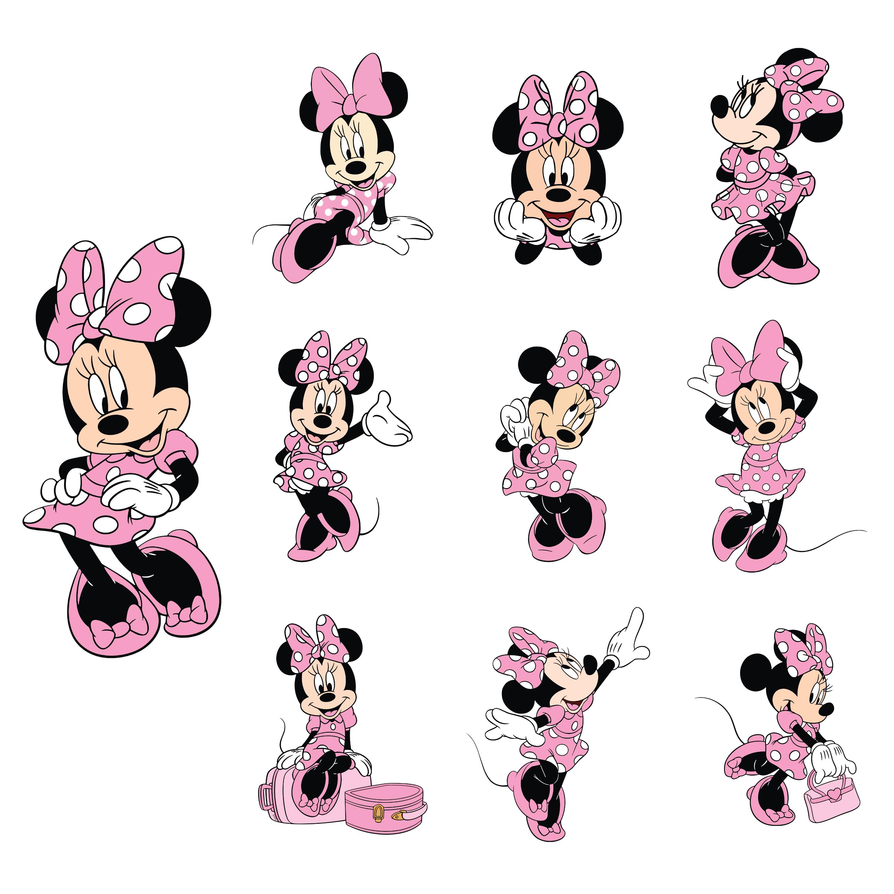 Minnie Mouse Rose Png Minnie Mouse With Flower Svg, Minnie Svg,