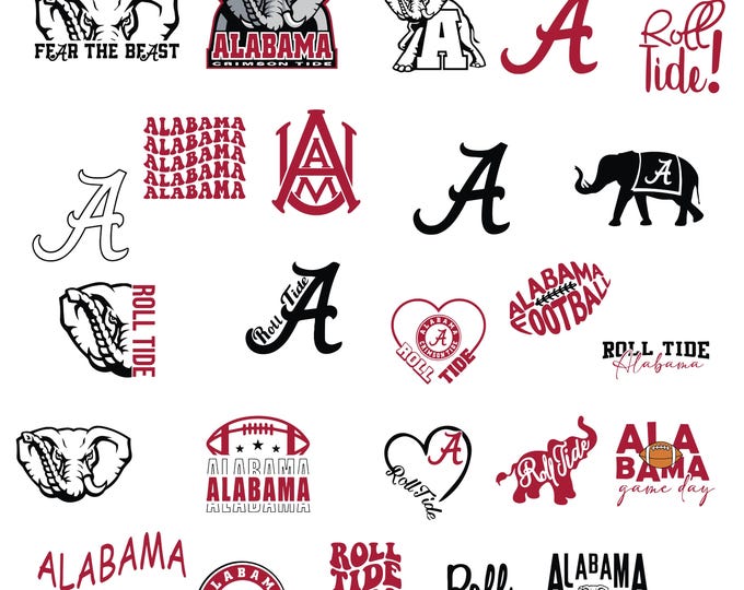 Alabama Svg Png Bundle | Roll Tide Svg | Alabama Football Svg | Alabama ...