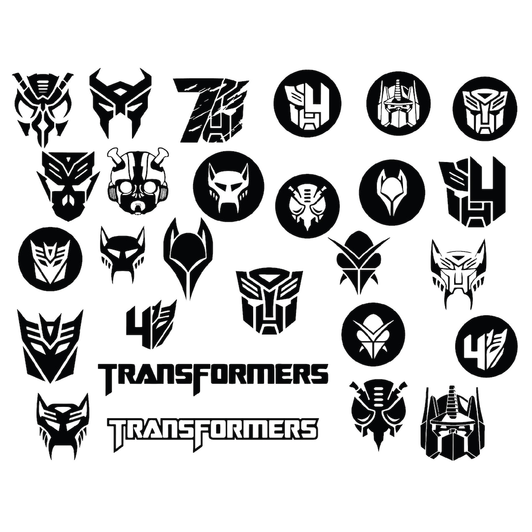 Transformers Svg, Transformer SVG Faces, Transformers Logo Layered SVG ...