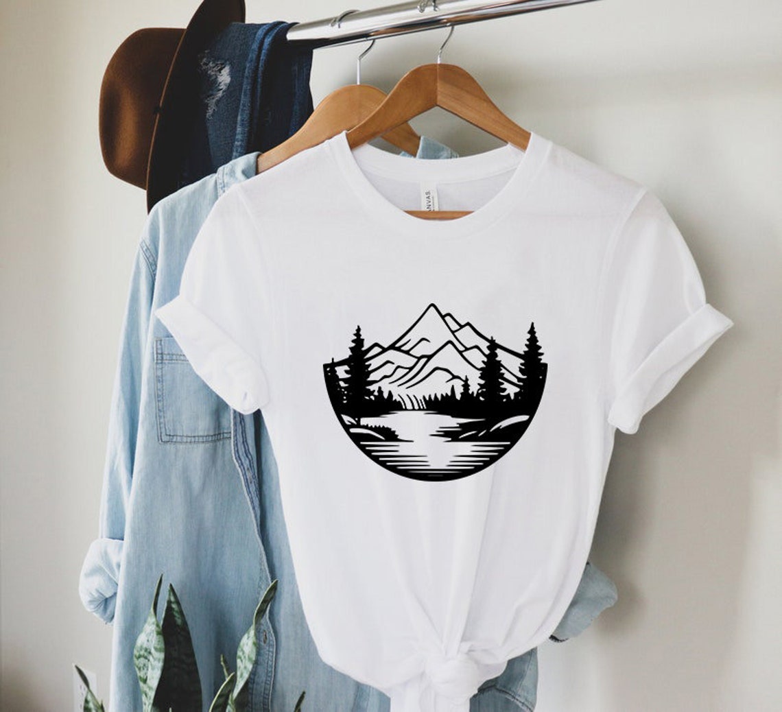 Landscape Svg, Landscape Svg Wood, Forest Scene Svg, Forest Silhouette ...