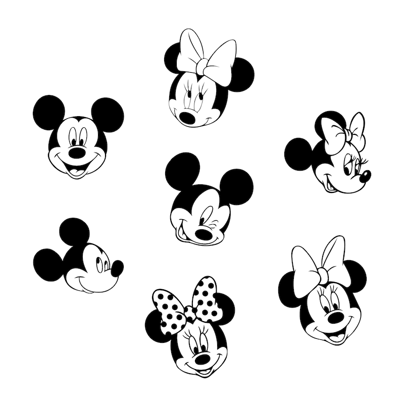 Minnie Mouse Outline - Etsy