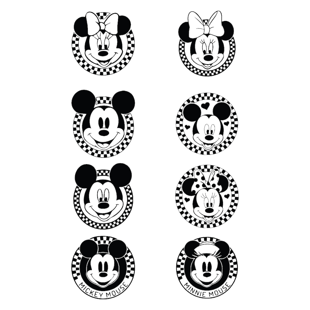 Mickey and Minnie Inspired SVG Bundle | Mickey Minnie Head SVG | Mickey ...