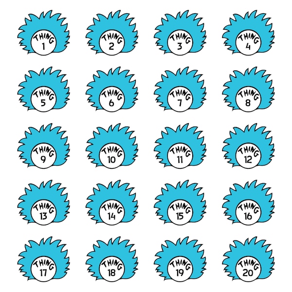 Thing 1 Font - Etsy