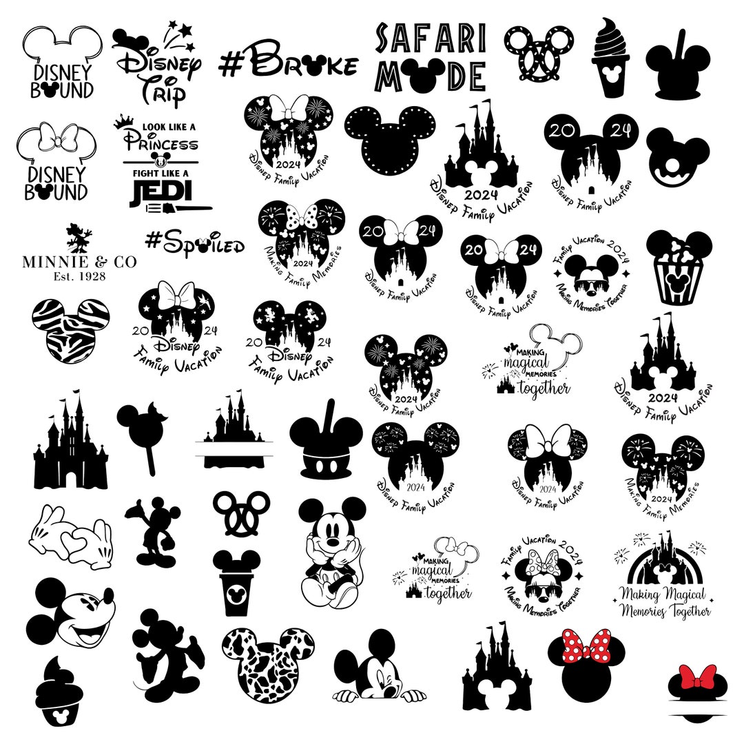 Mouse SVG Bundle, Princess Svg Files for Cricut and Silhouette, Family ...