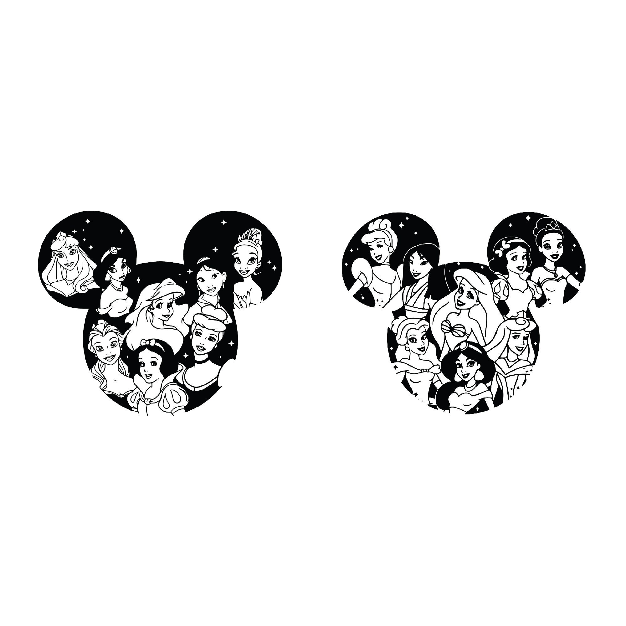 All Princess SVG, Princess Svg Bundle, Princess Silhouette Svg Bundle ...