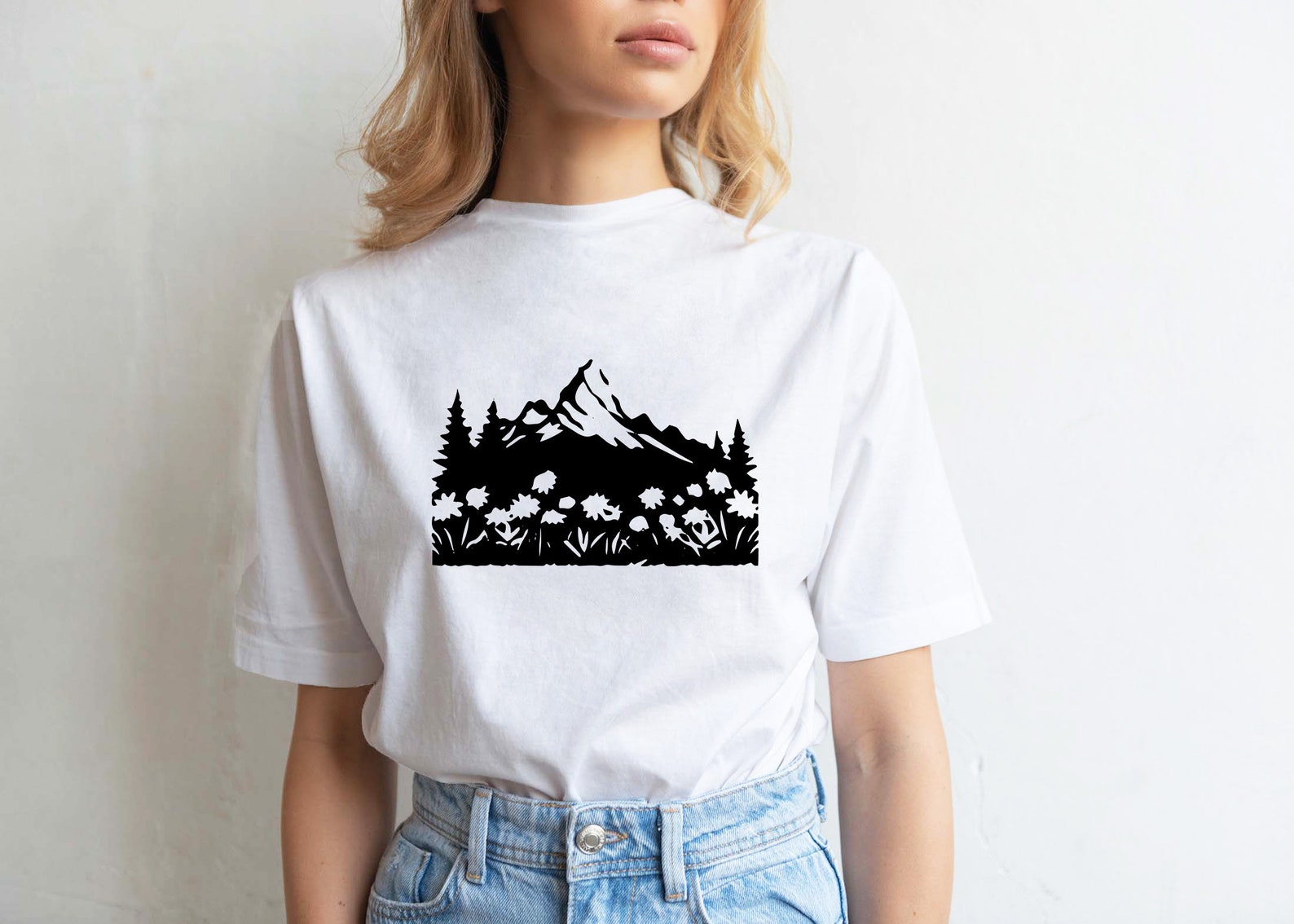 Landscape Svg, Landscape Svg Wood, Forest Scene Svg, Forest Silhouette ...