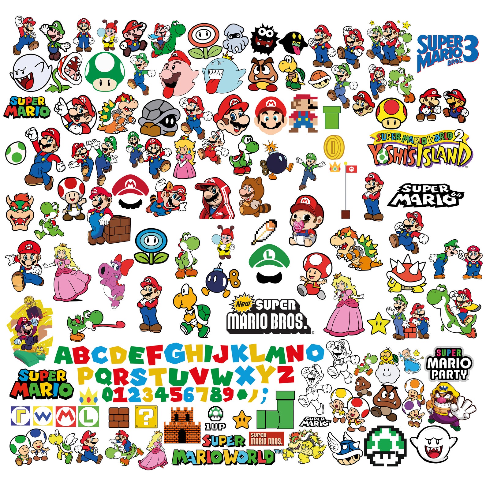 Super Mario SVG Bundle for Cricut and Sublimation, Mario Cut Files ...