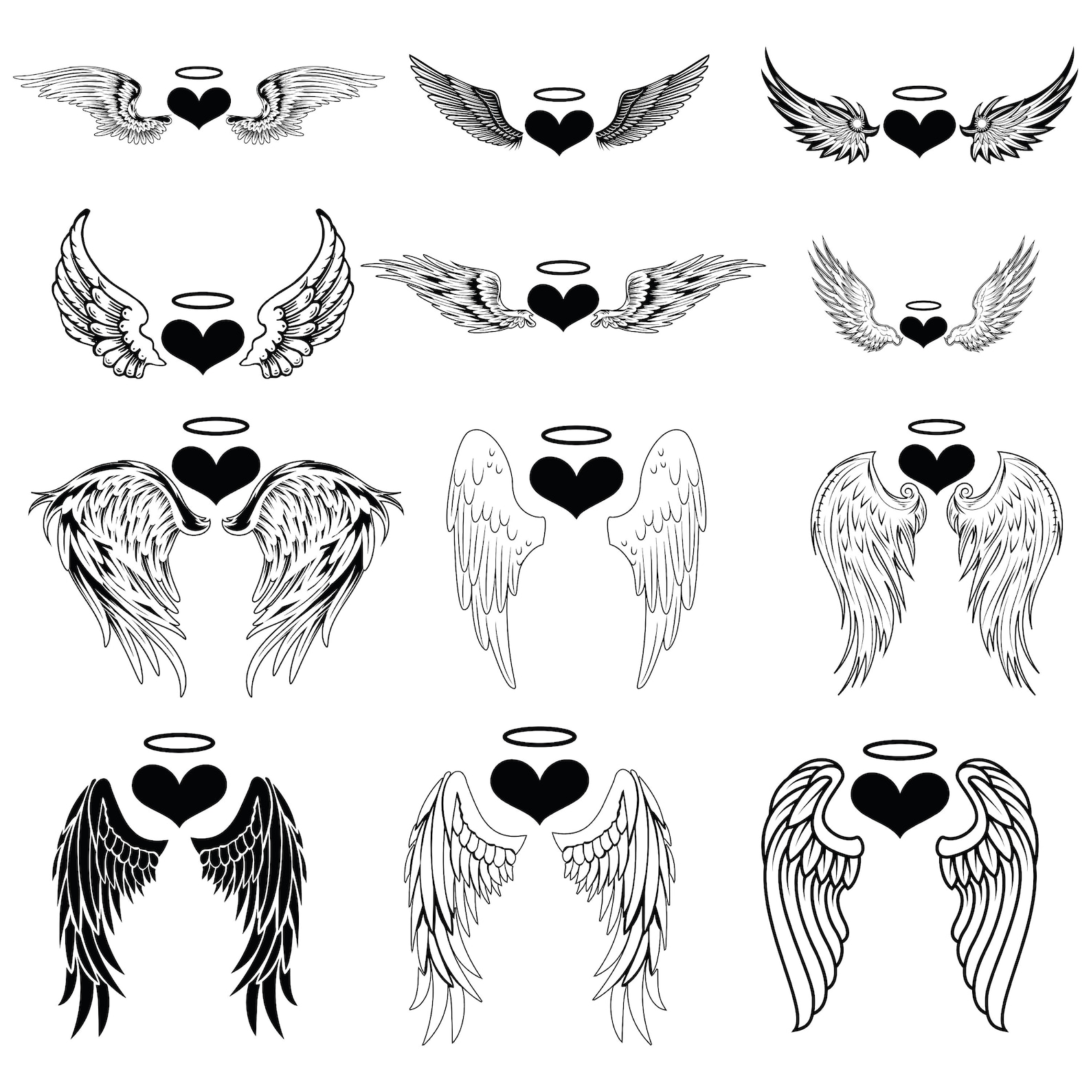 Angel Wings Svg, Angel Svg, Wings Svg, Wing Shape,angel Wings Clipart ...