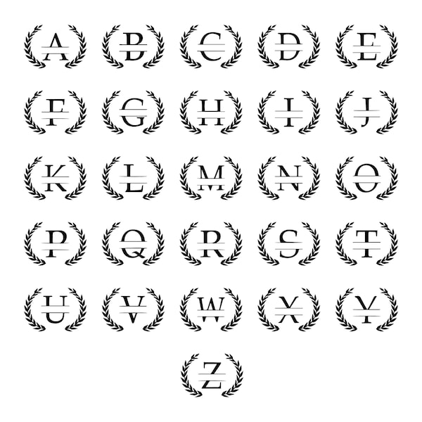Monogram Svg Files - Etsy