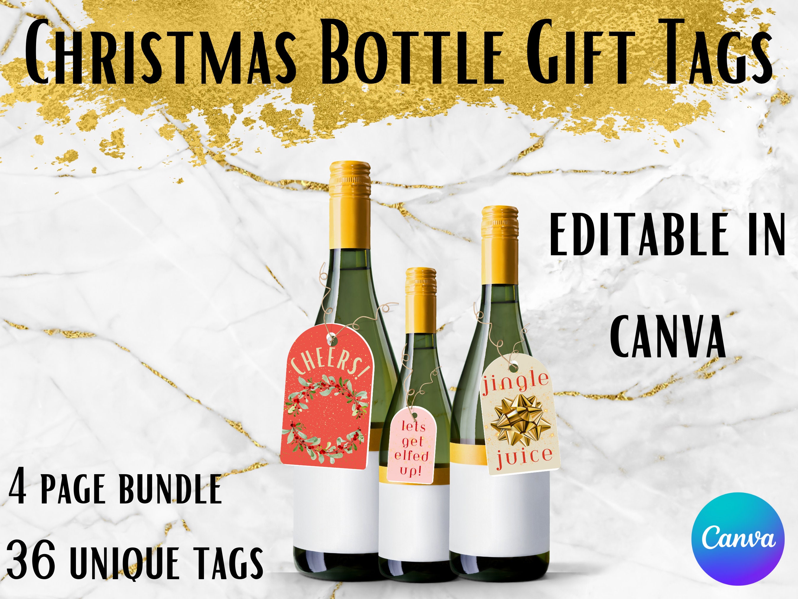 EDITABLE Christmas Gift Tags Printable Holiday Gift Tags - Etsy