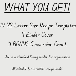 Editable and Printable Recipe Book Pages Personalized Recipe Book Gift ...