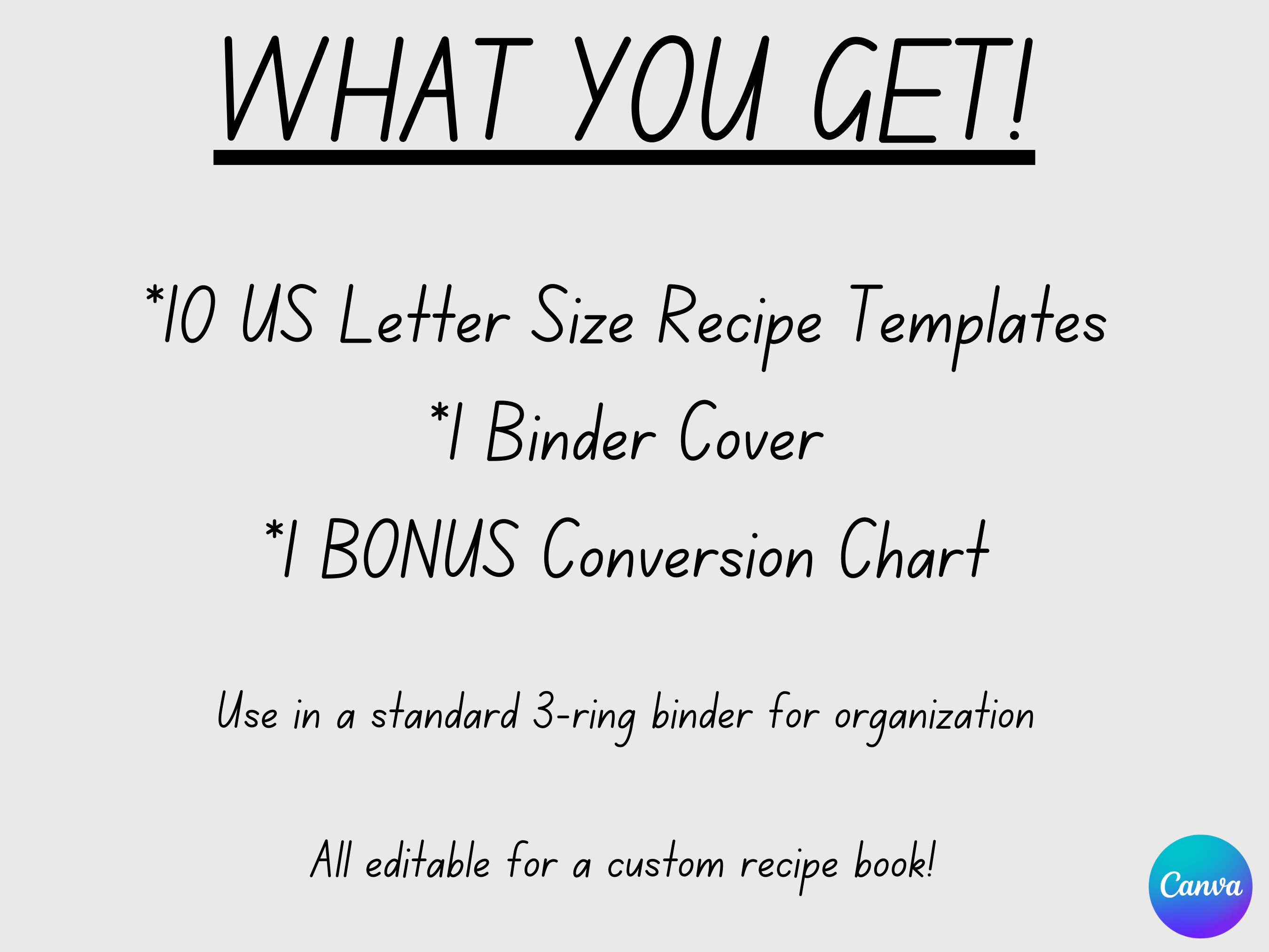 Editable and Printable Recipe Book Pages Personalized Recipe Book Gift ...