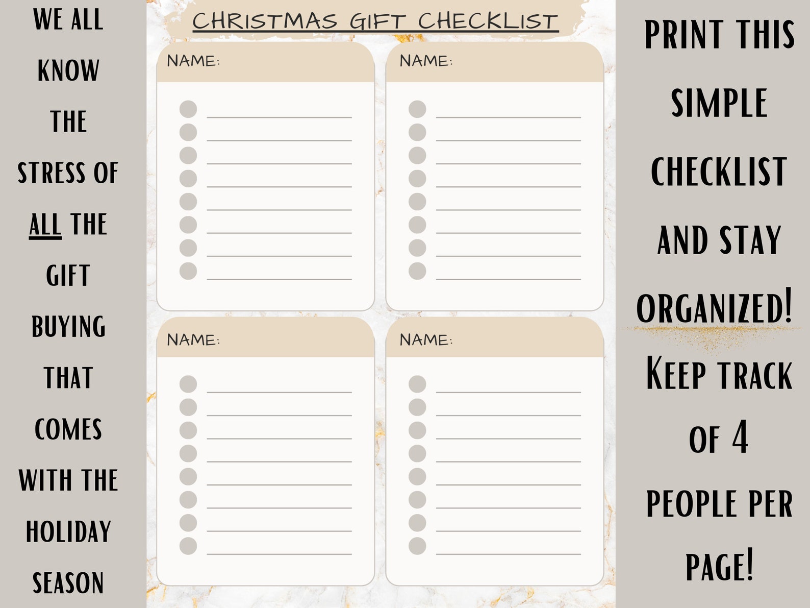Christmas Checklist| Christmas Planner| Holiday Organizer| Canva ...