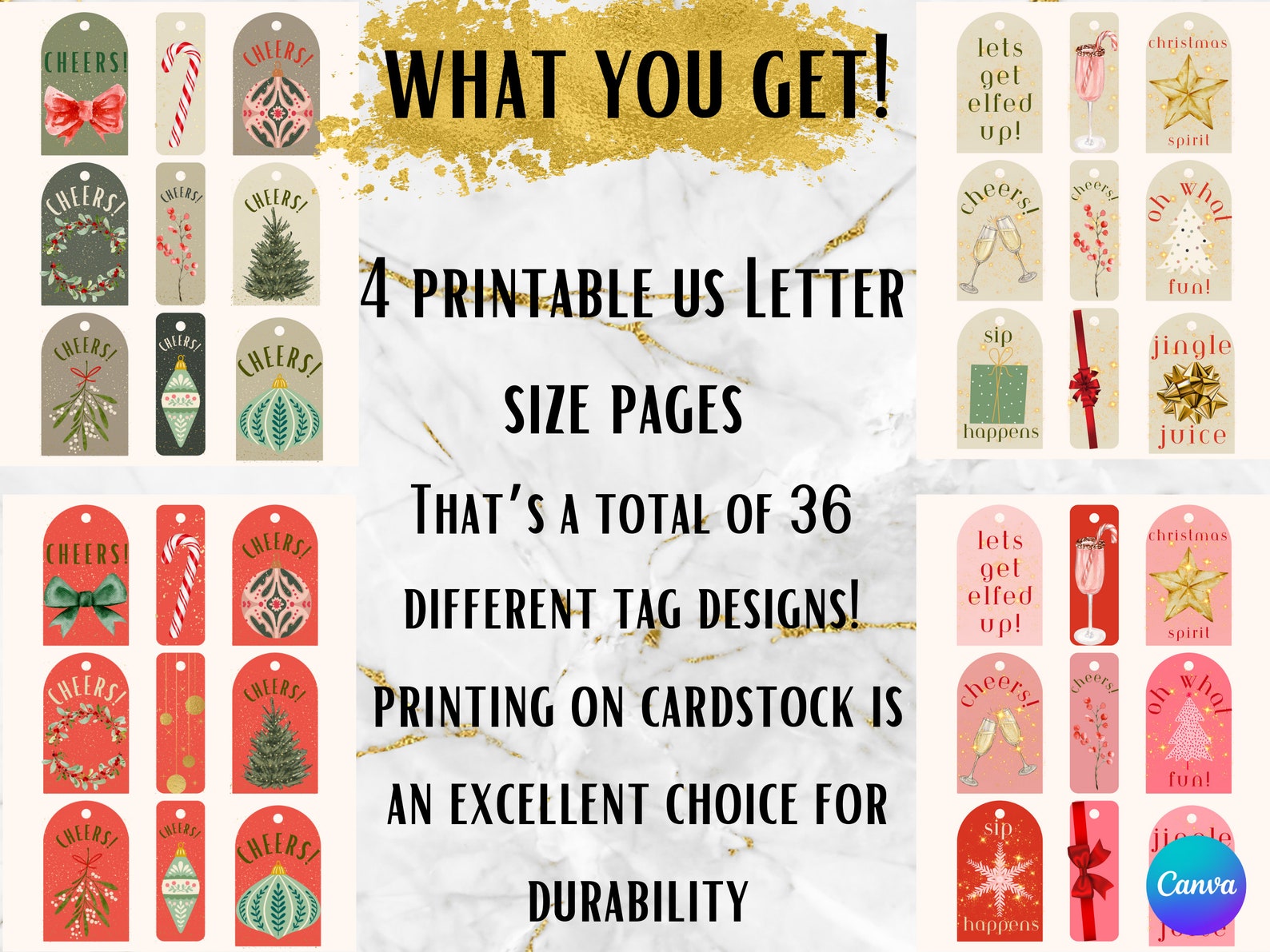 EDITABLE Christmas Gift Tags Printable Holiday Gift Tags - Etsy