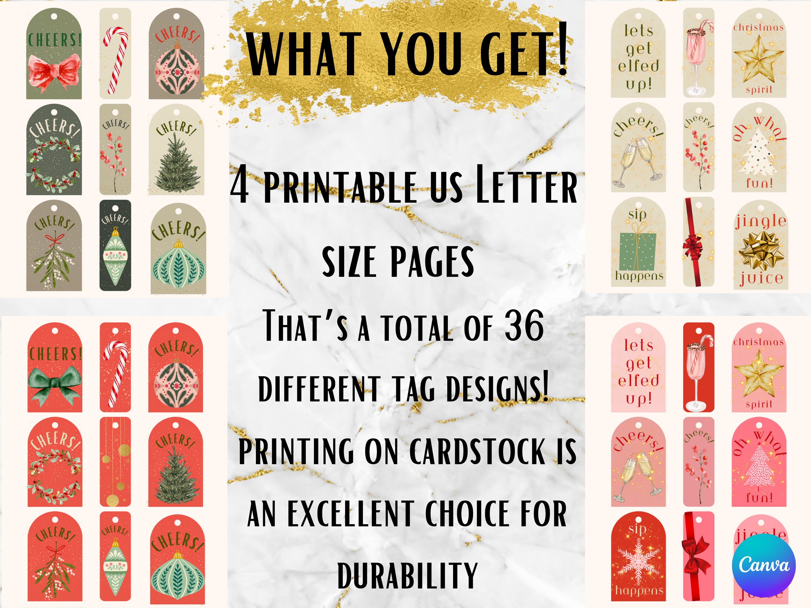 EDITABLE Christmas Gift Tags Printable Holiday Gift Tags - Etsy
