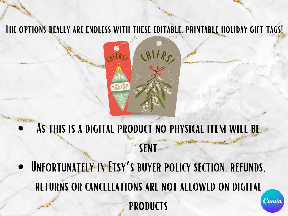EDITABLE Christmas Gift Tags Printable Holiday Gift Tags - Etsy