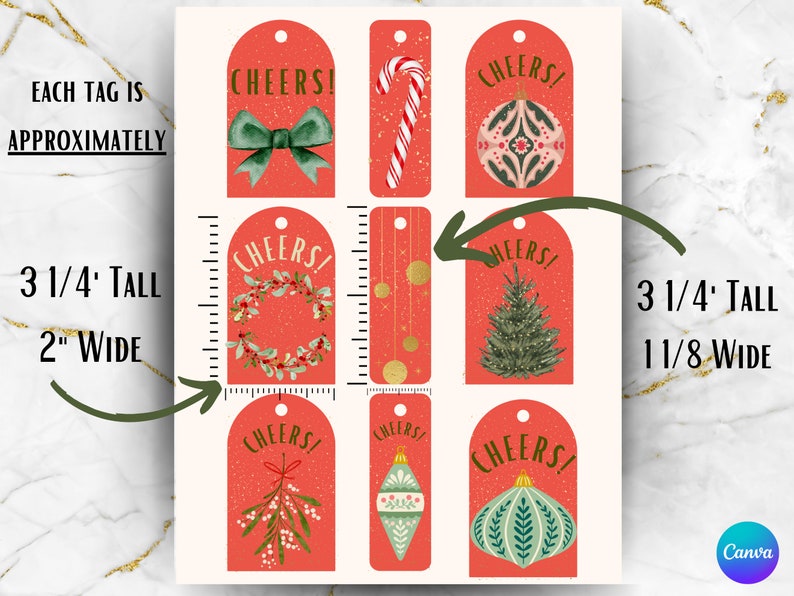 EDITABLE Christmas Gift Tags Printable Holiday Gift Tags - Etsy