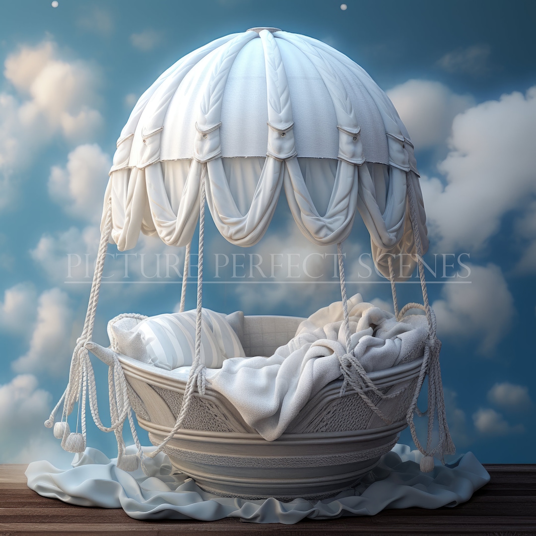 Newborn Digital Backdrop Balloon, Baby Digital Background, Newborn ...