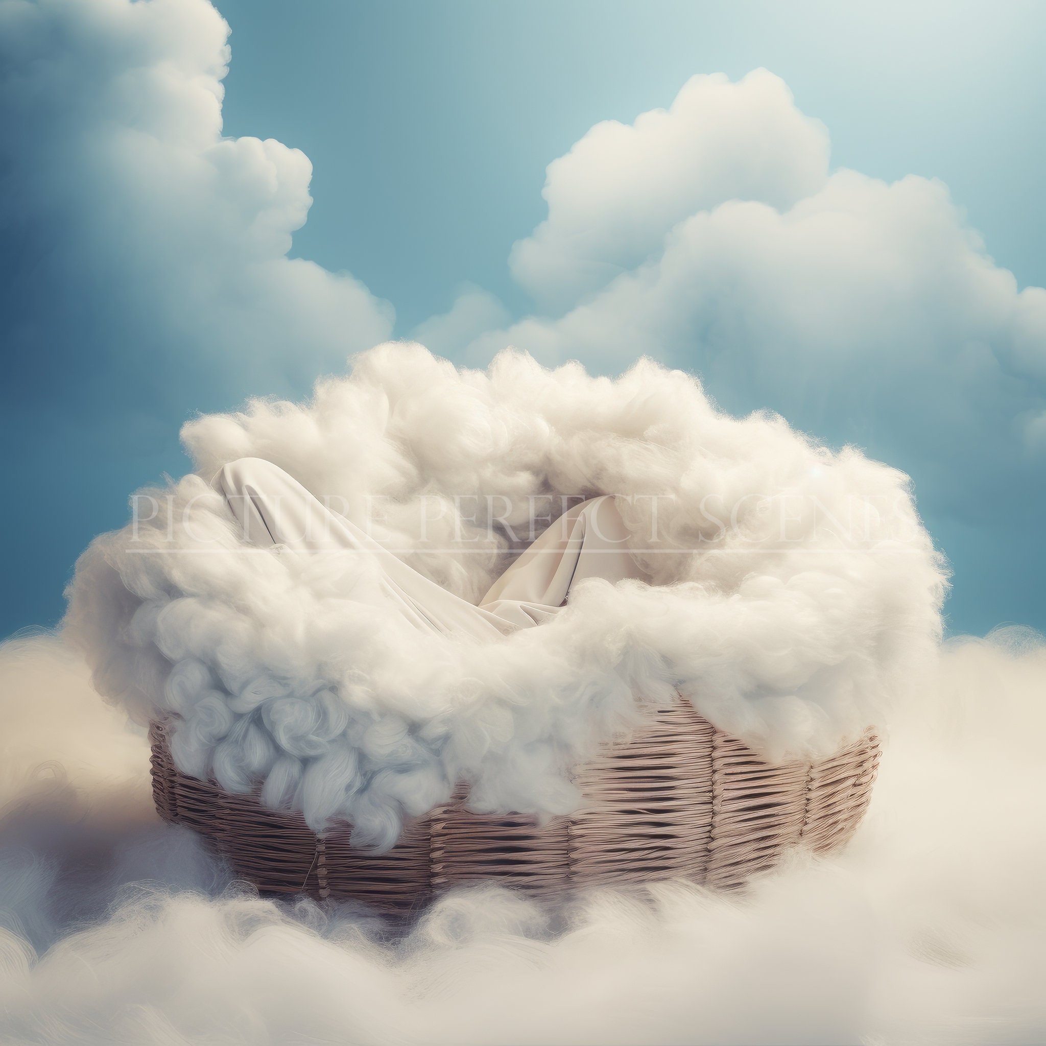 Newborn Digital Backdrop Clouds, Baby Digital Background, Newborn ...