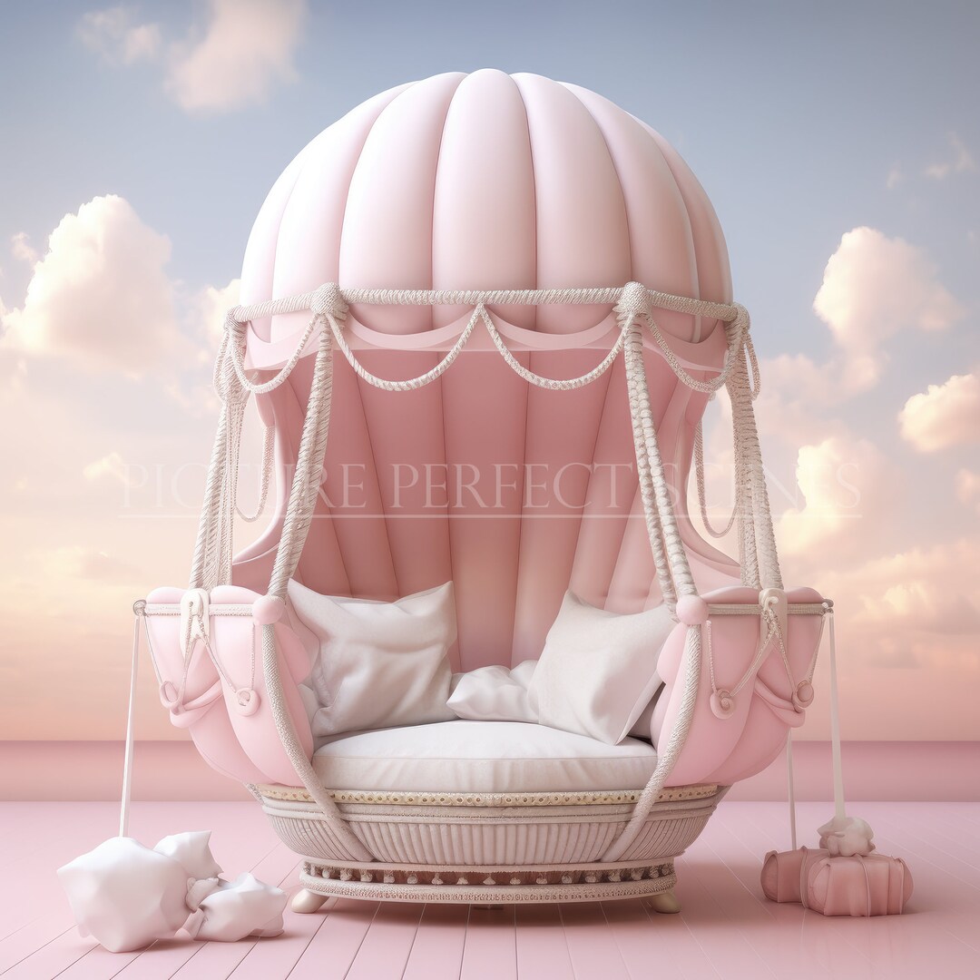 Newborn Digital Backdrop Balloon, Baby Digital Background, Newborn ...