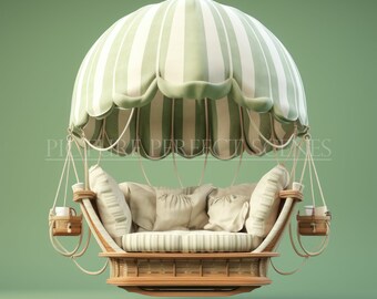 Newborn Digital Backdrop Balloon, Baby Digital Background, Newborn ...