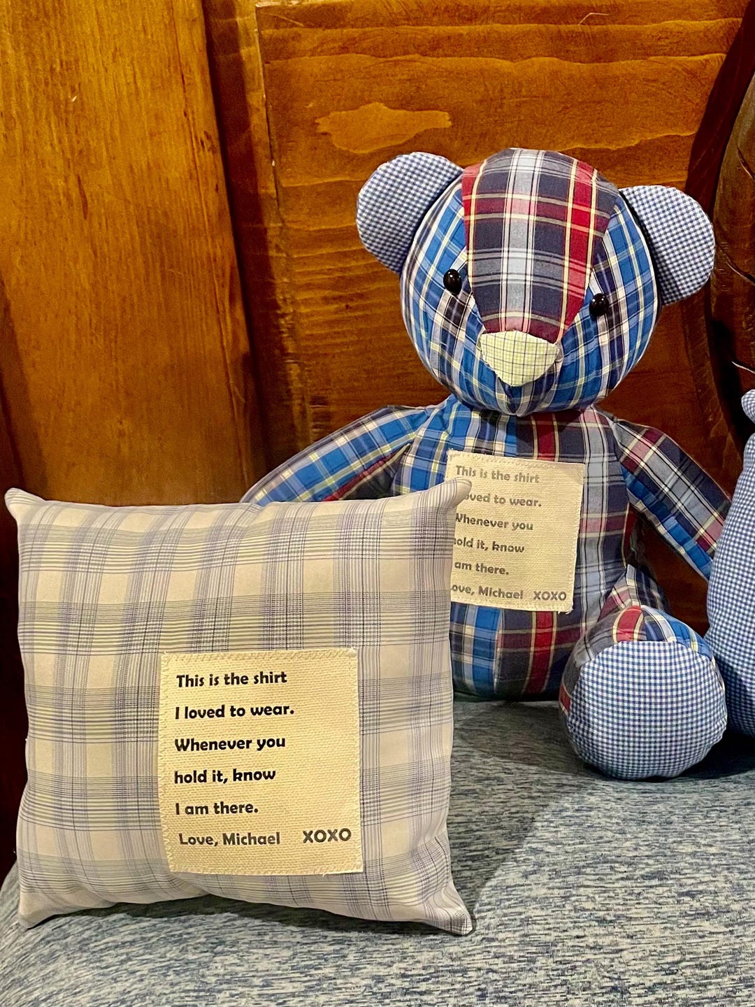 Memory Bear & Pillow Set - Etsy