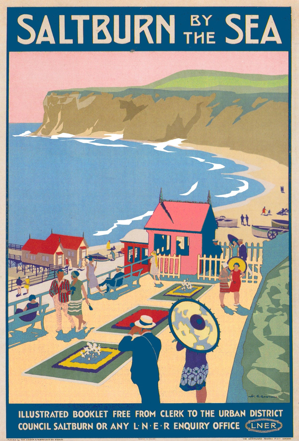 Saltburn by the Sea Print - Etsy
