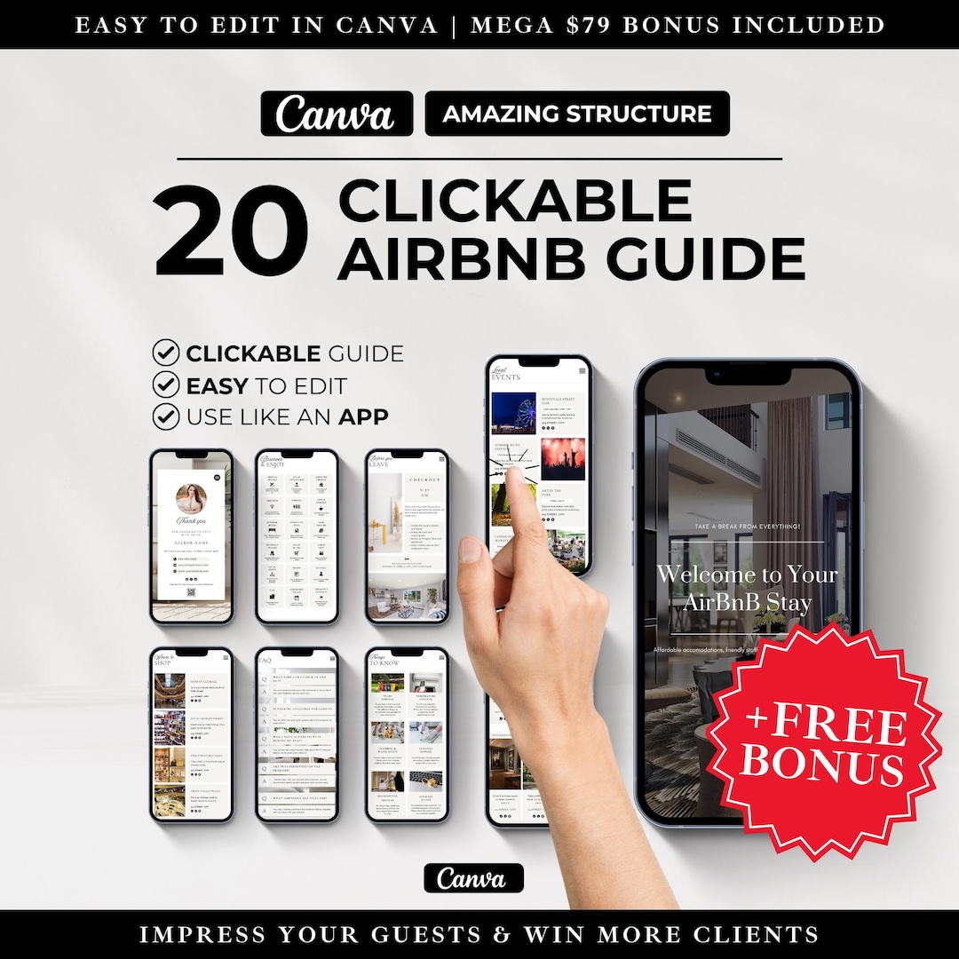 2025 AIRBNB DIGITAL GUIDE Bundle, Airbnb Templates, Airbnb Welcome ...