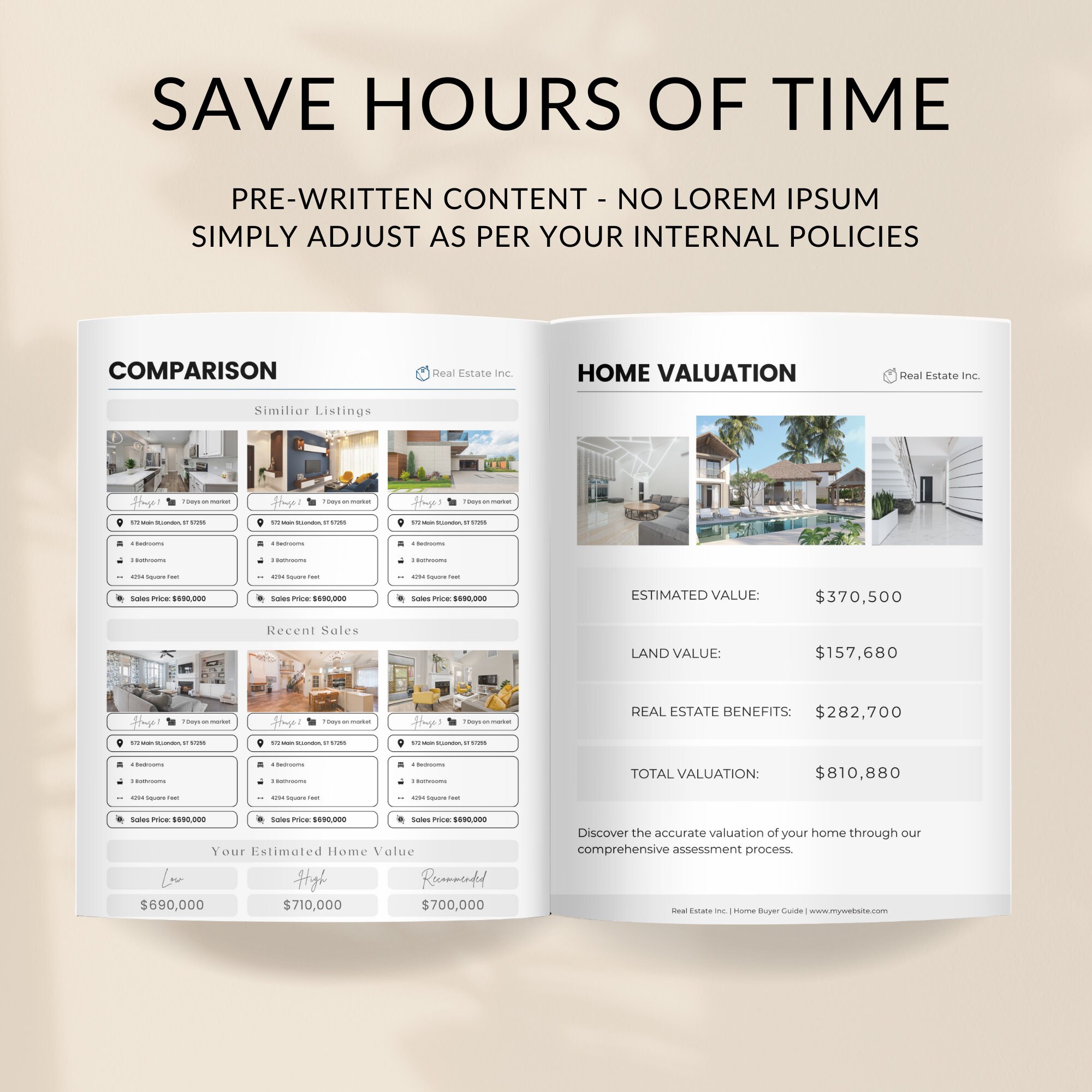 Real Estate CMA Real Estate Template, Real Estate Comparable Market ...