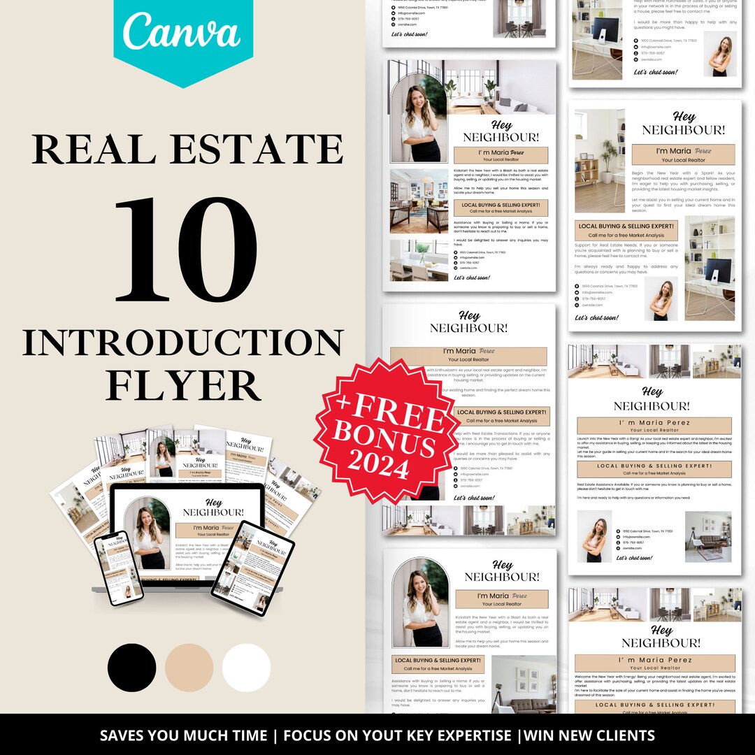 HUGE BUNDLE: Realtor Introduction Flyer, Real Estate Introduction Flyer ...
