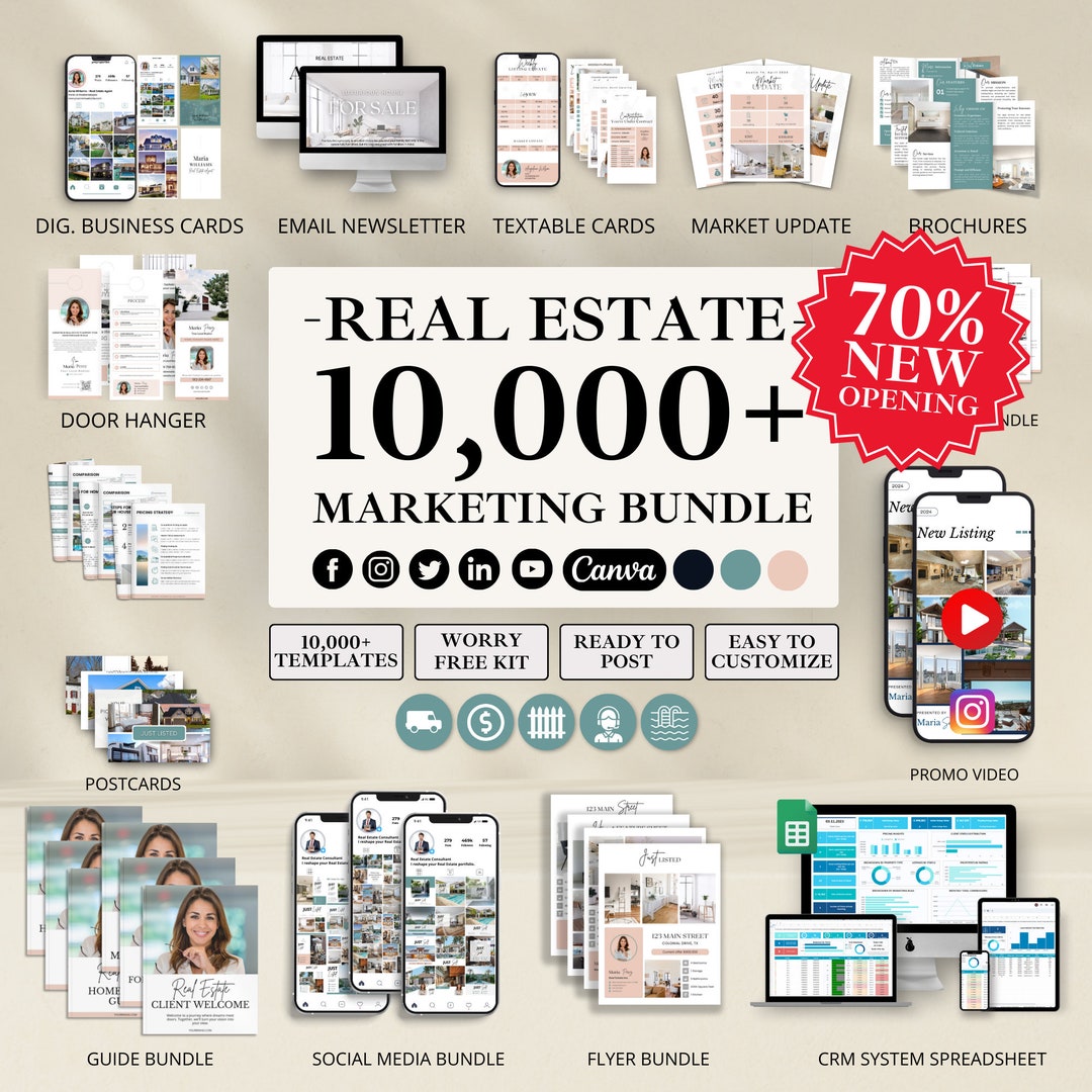 2024 MEGA BUNDLE: Realtor Marketing Toolkit, Real Estate, Textable ...