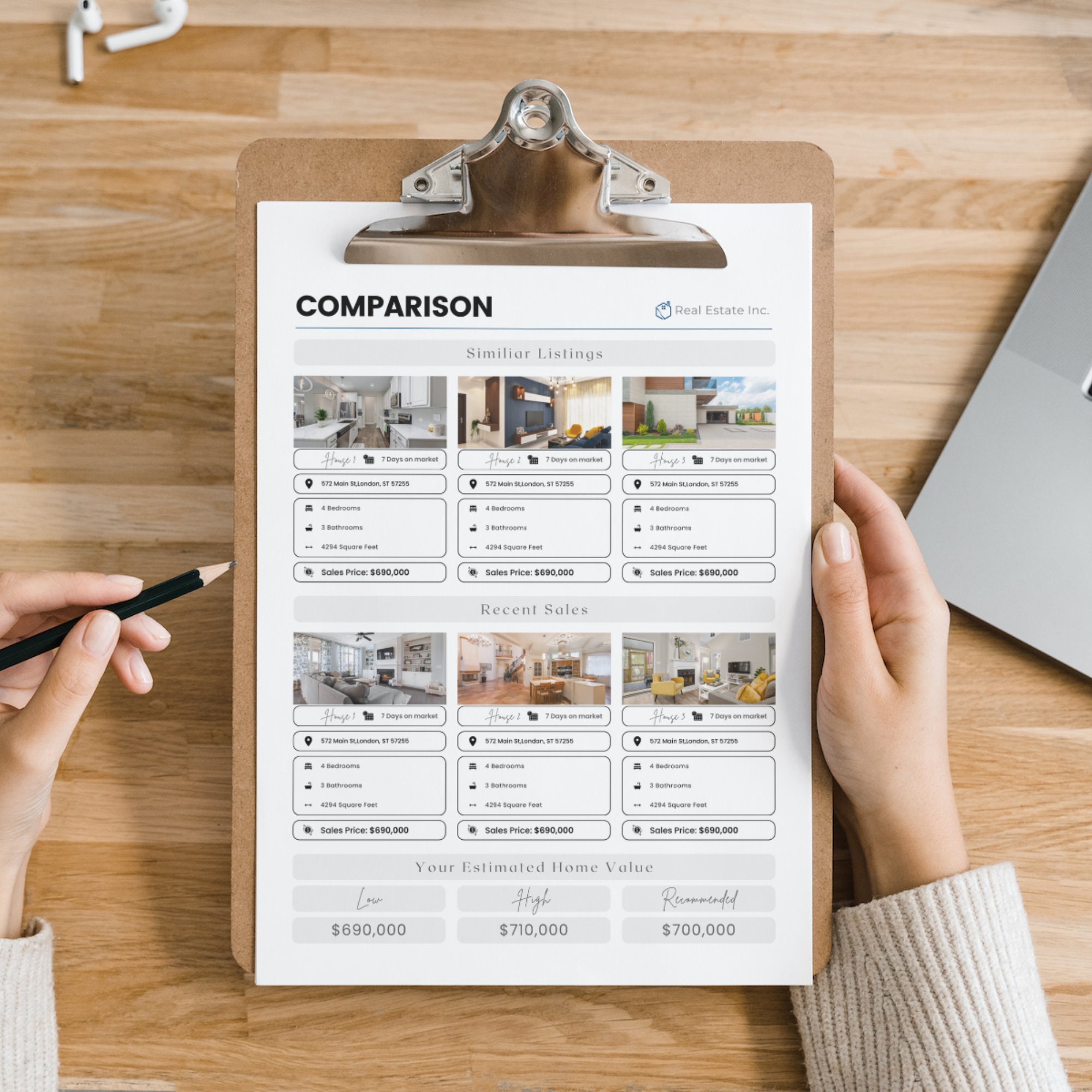 Real Estate CMA Real Estate Template, Real Estate Comparable Market ...