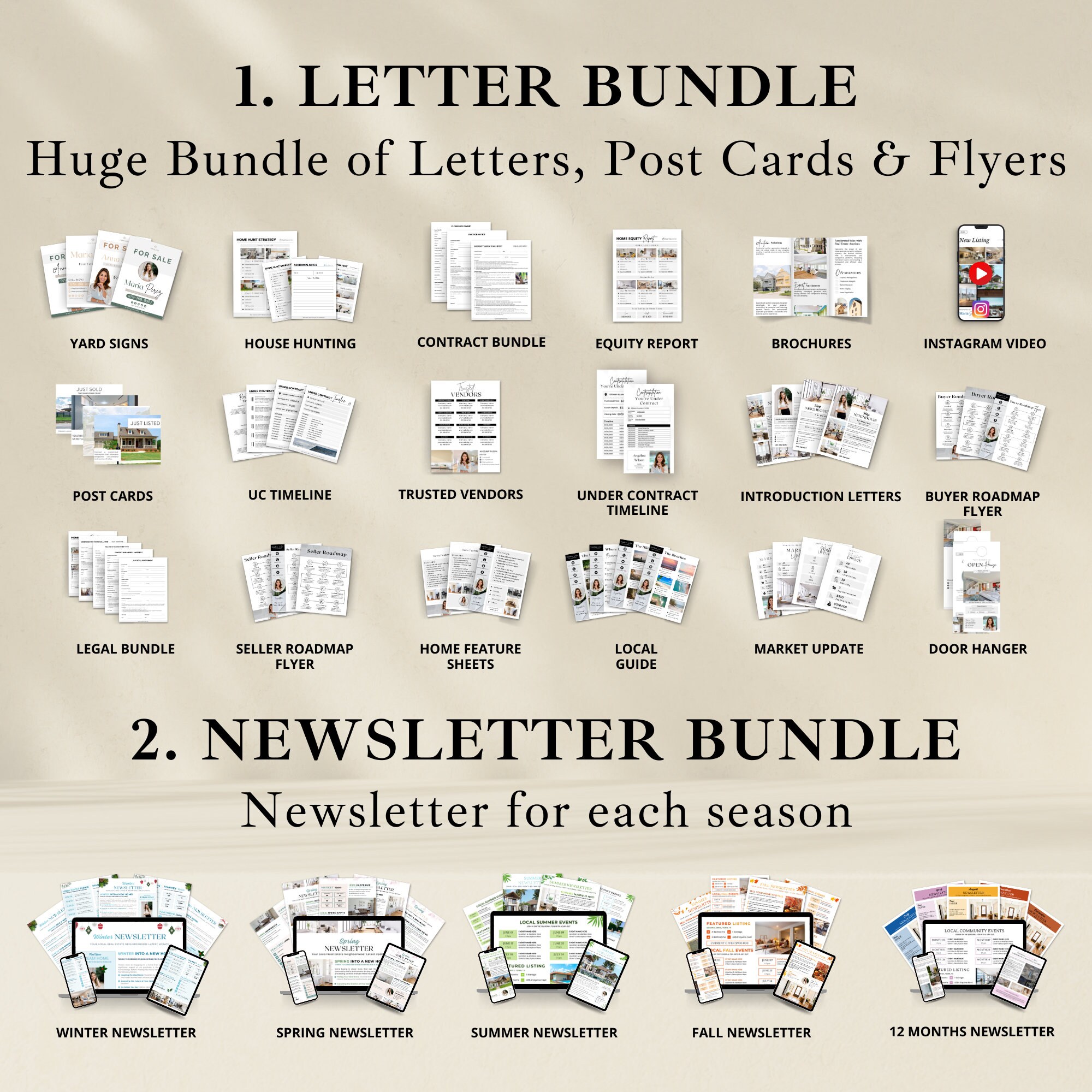 2024 MEGA BUNDLE: Real Estate Marketing Bundle, Real Estate Templates ...