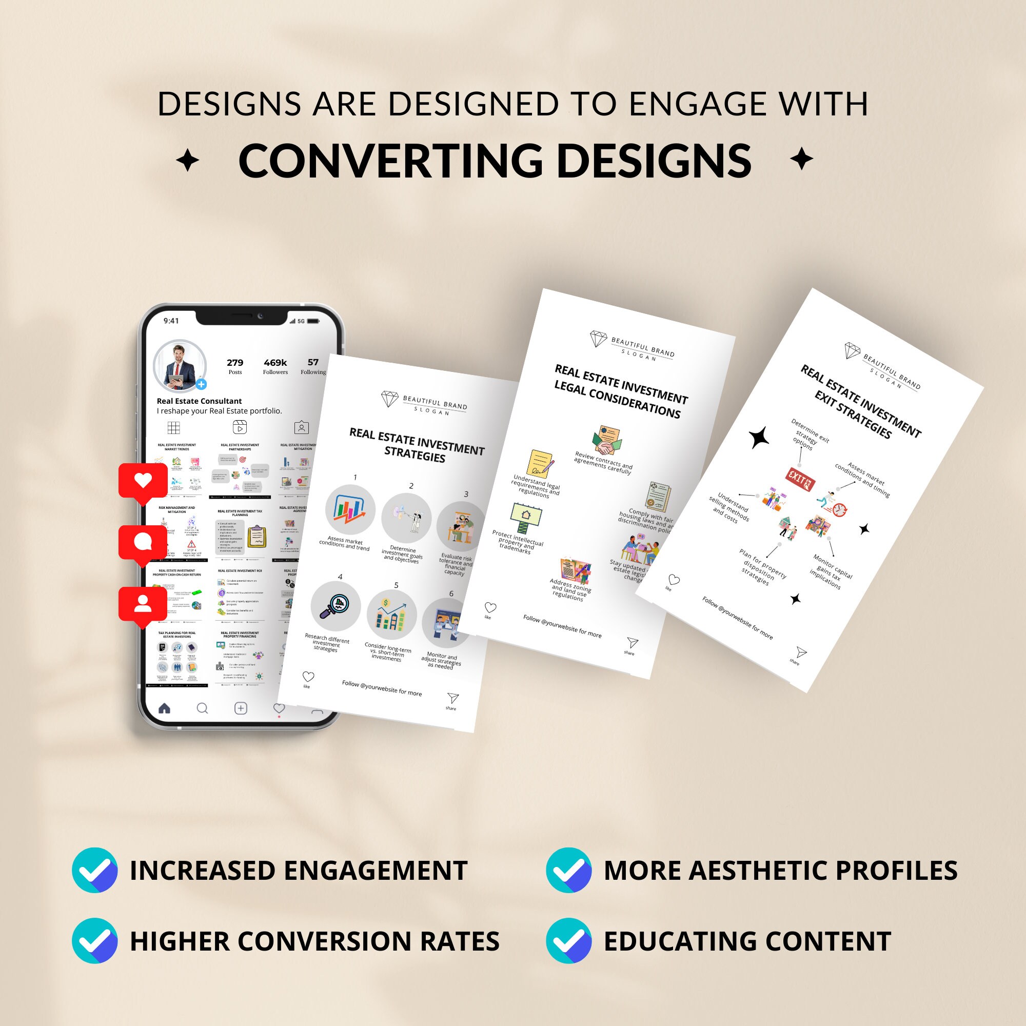 Infographics Instagram, Instagram Canva Real Estate, Estate Infographics, Realtor Infographics ...