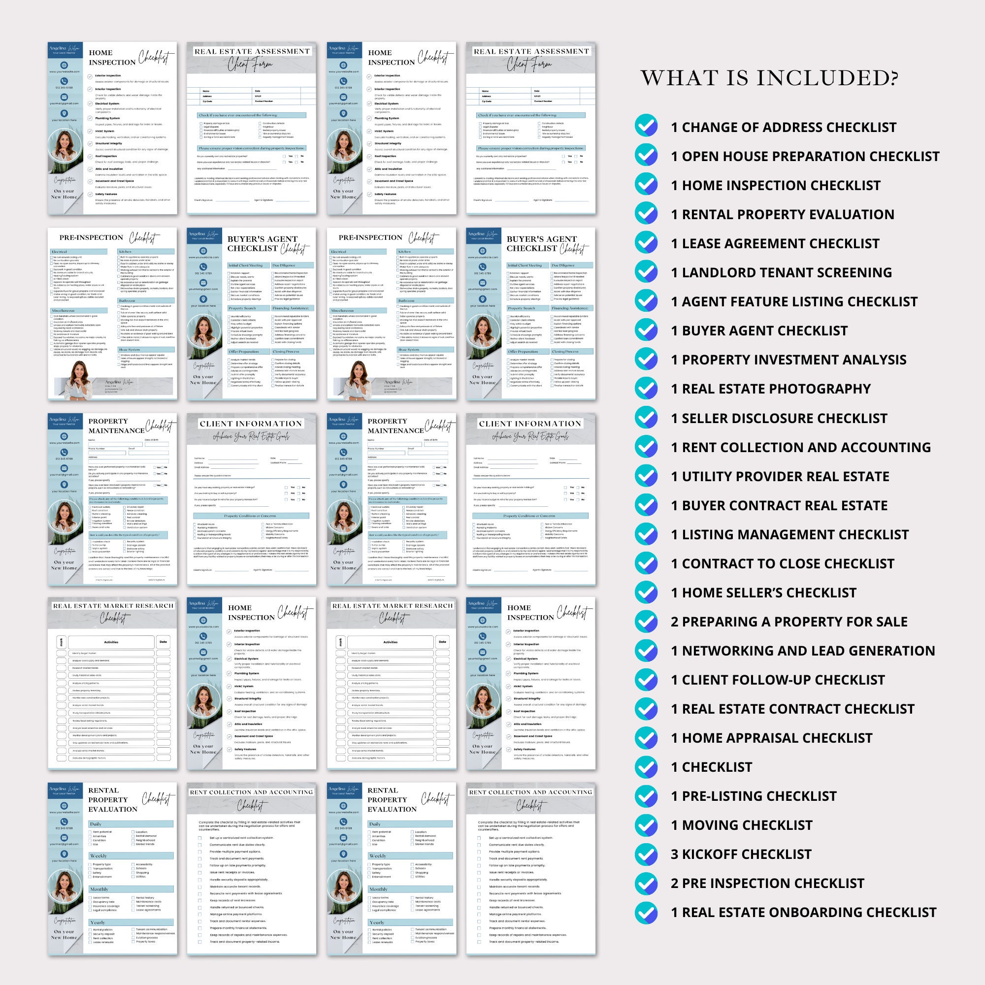 Realtor Checklist Bundle, Change of Address Checklist,real Estate ...